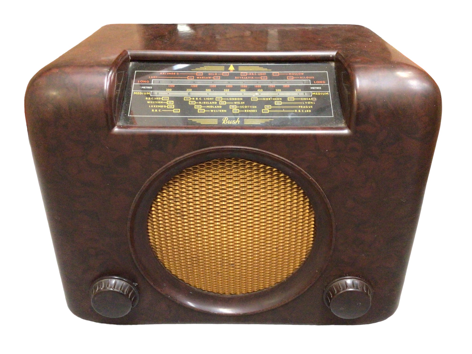 Lot 397 - 1950s Bush Bakelite valve radio