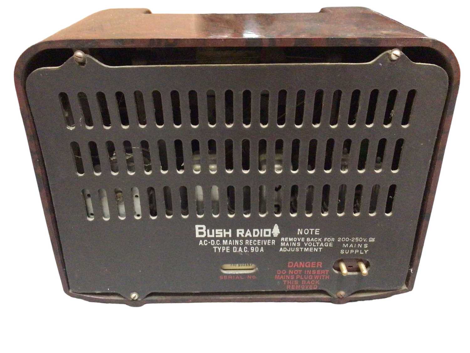 Lot 397 - 1950s Bush Bakelite valve radio