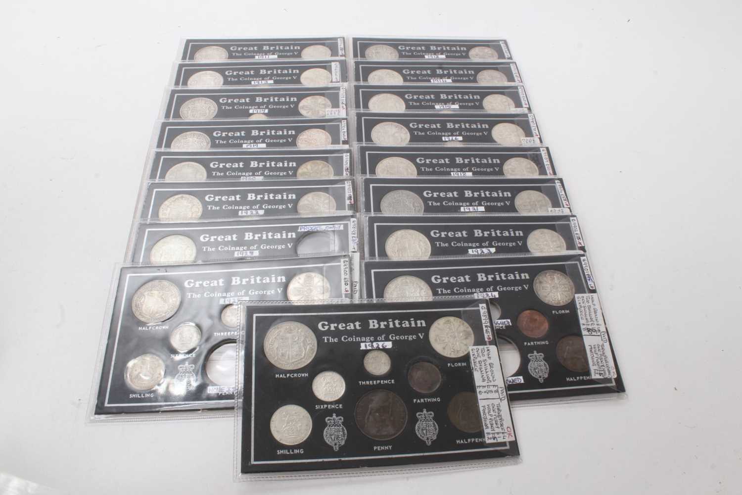 Lot 414 - G.B. - George V coin year sets, mostly