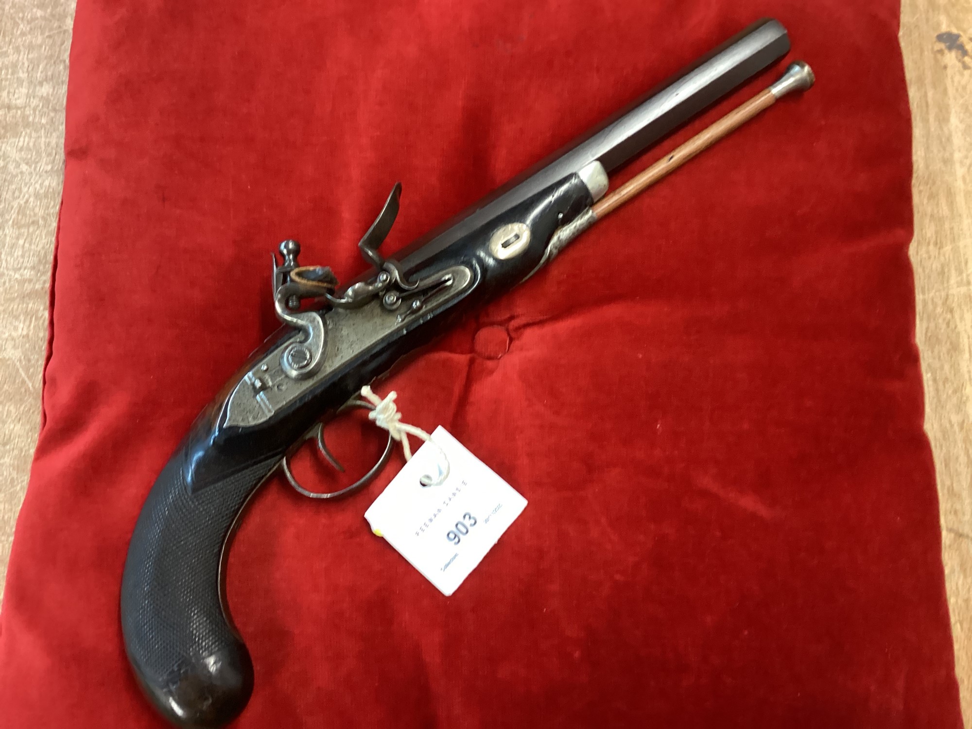Lot 903 - Early 19th century Flintlock target/duelling