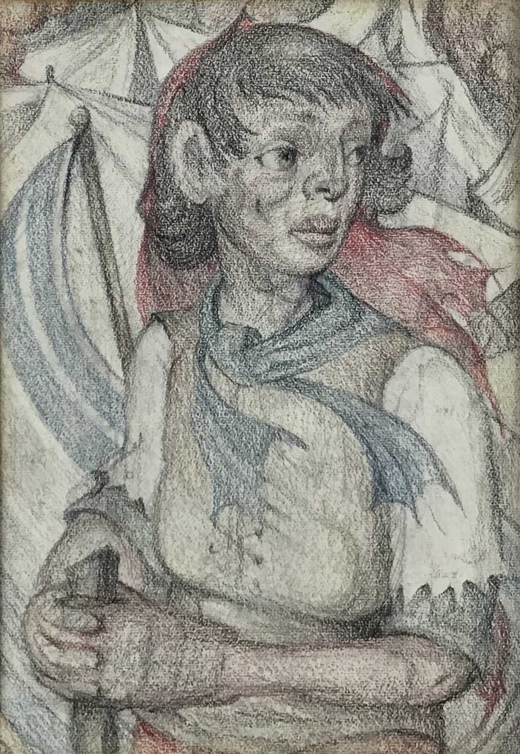 Lot 15 - Fay Pomerance (1912-2001) pastel - ‘The Young