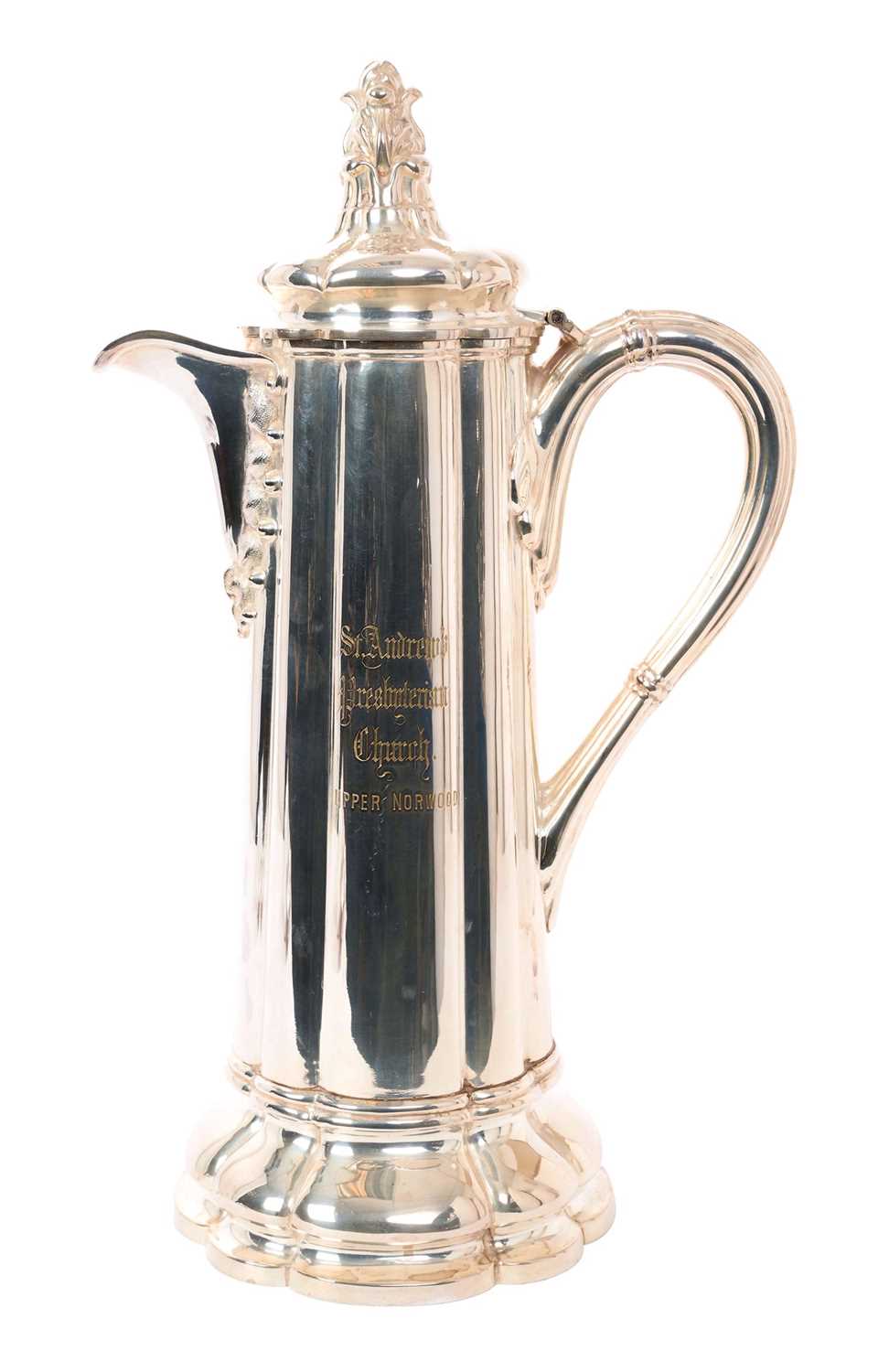 Lot 253 - Large Victorian electro - plated communion