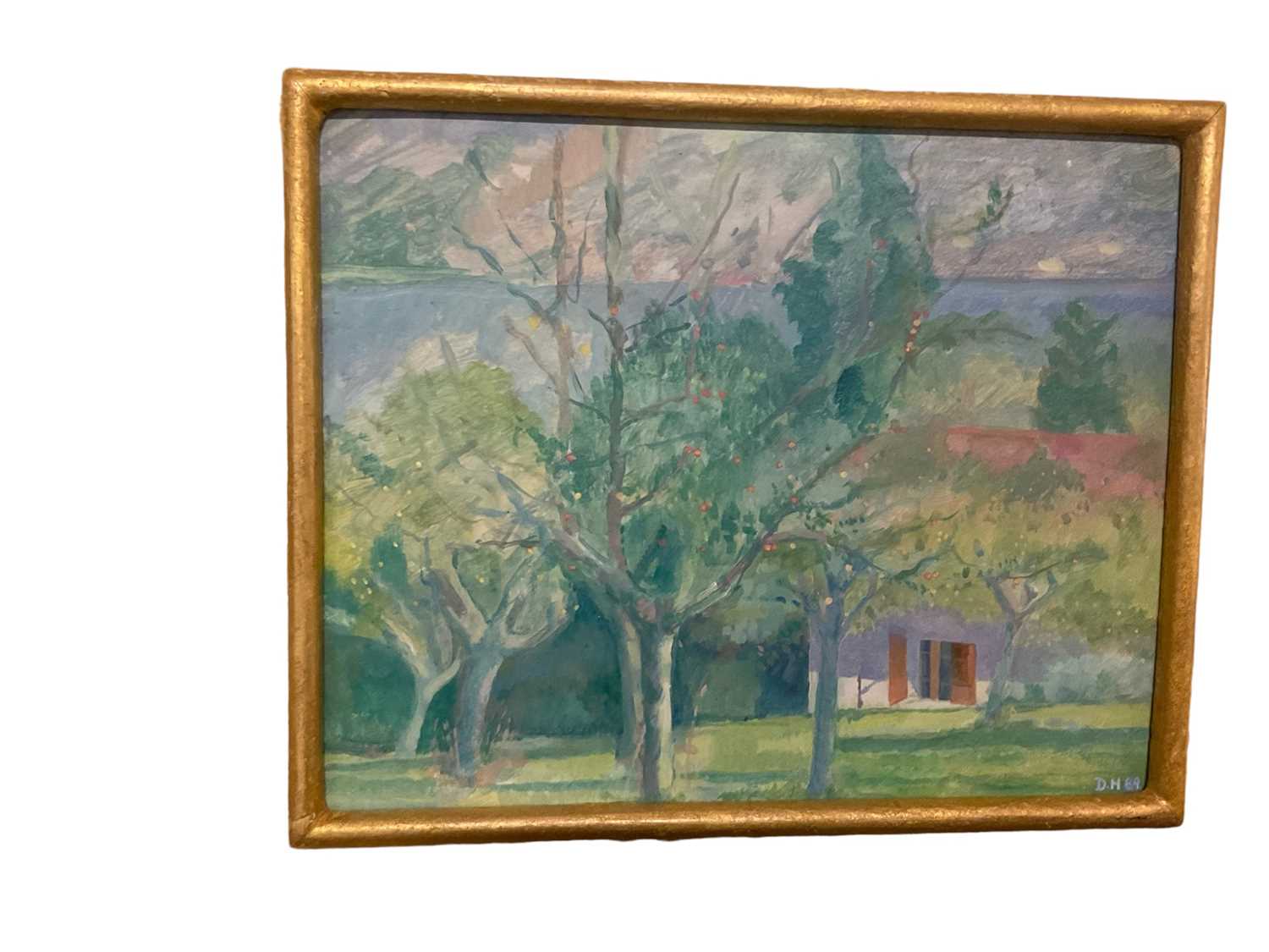 Lot 94 - Diana Howard (b. 1947) oil on board, Orchard