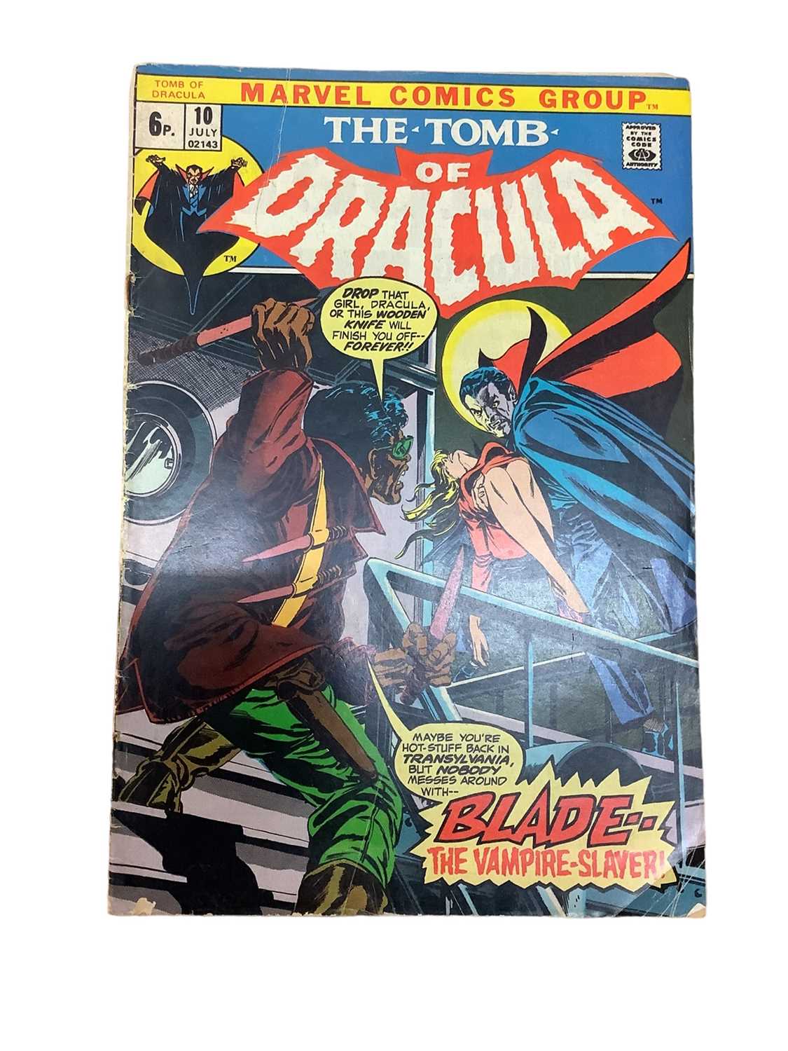 Lot 1 - Marvel Comics Tomb Of Dracula #10 (1973) (UK