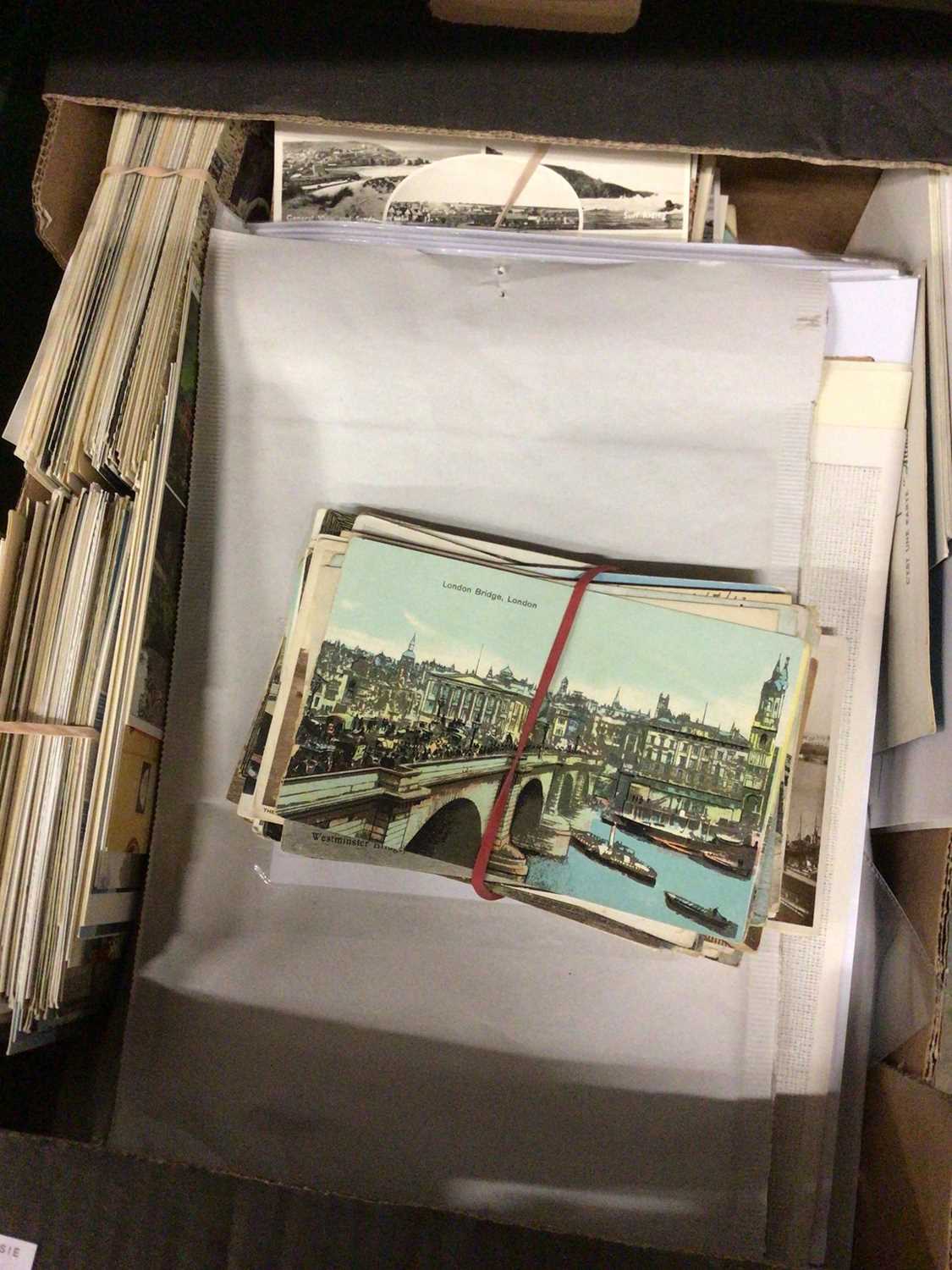 Lot 192 - Box of postcards including 66 of London
