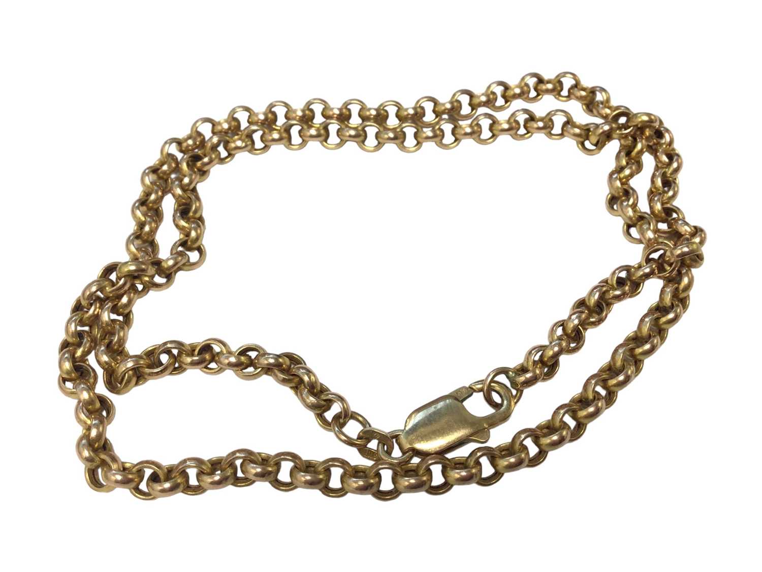 Lot 48 - 9ct gold belcher link chain