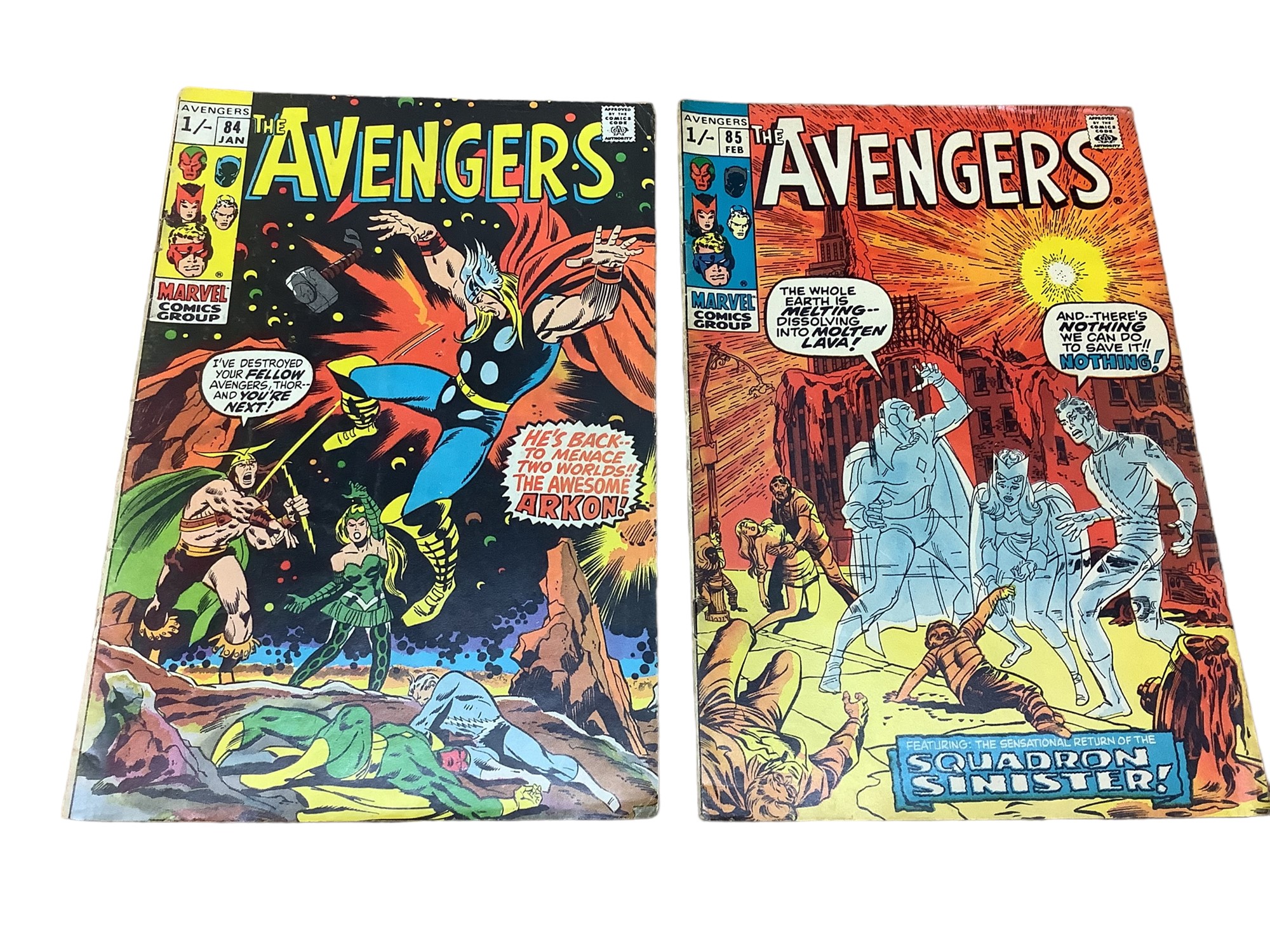 Lot 19 - Marvel Comics The Avergers #84 & #85 (1971)