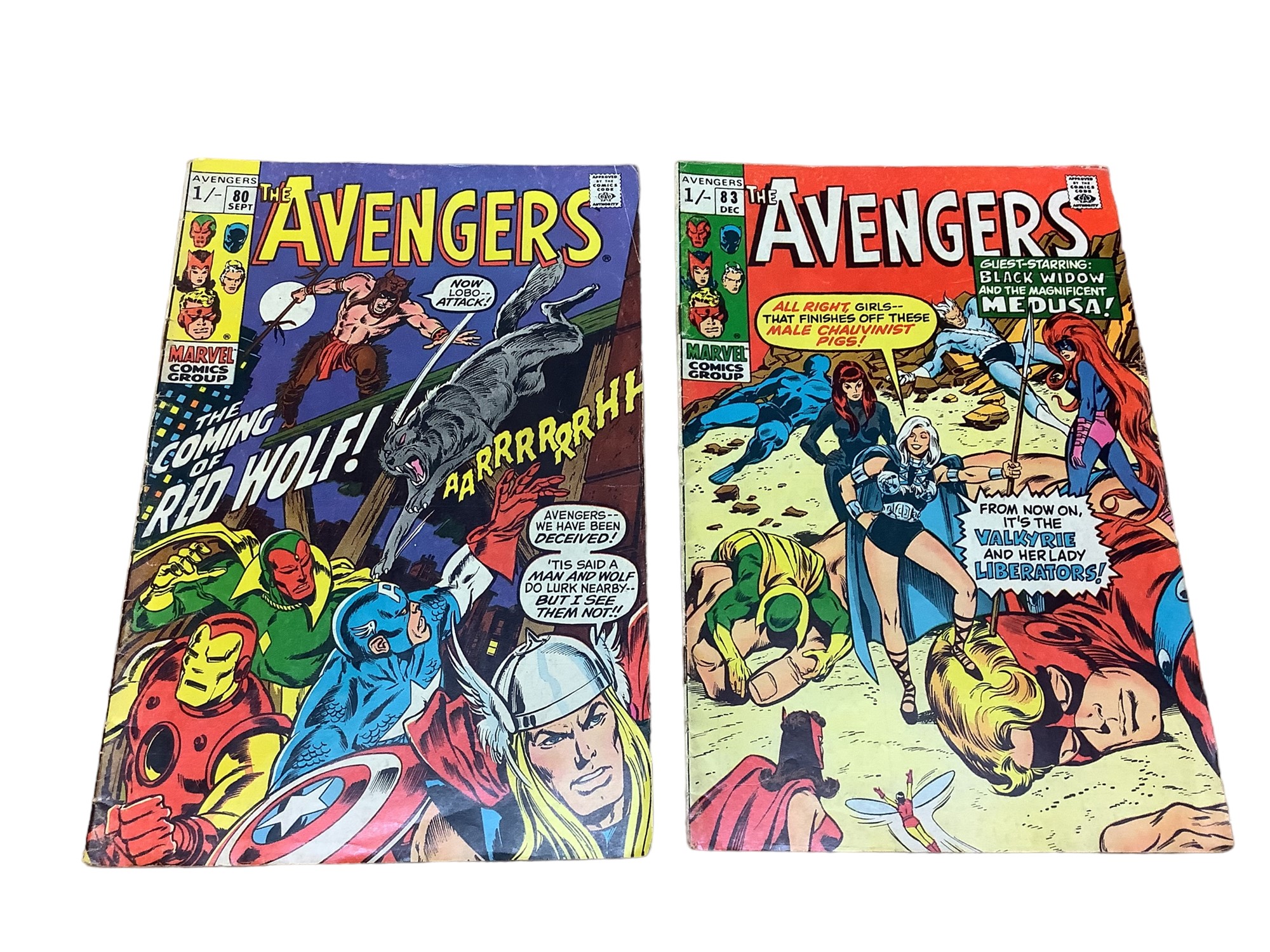 Lot 18 - Marvel Comics The Avengers #80 & #83 (1970)