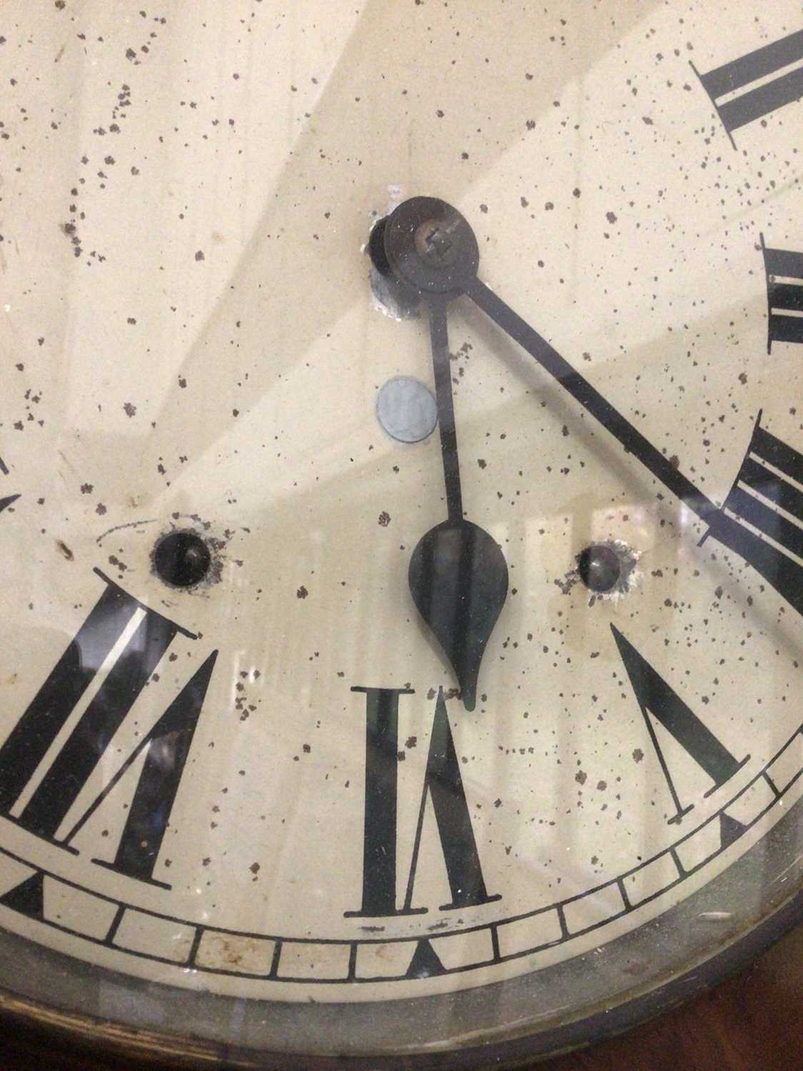 Lot 136 - Walnut cased wall dial, 40cm diameter