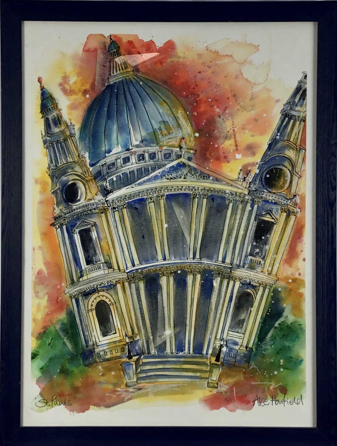 Lot 141 - Alce Harfield watercolour - St Paul's,