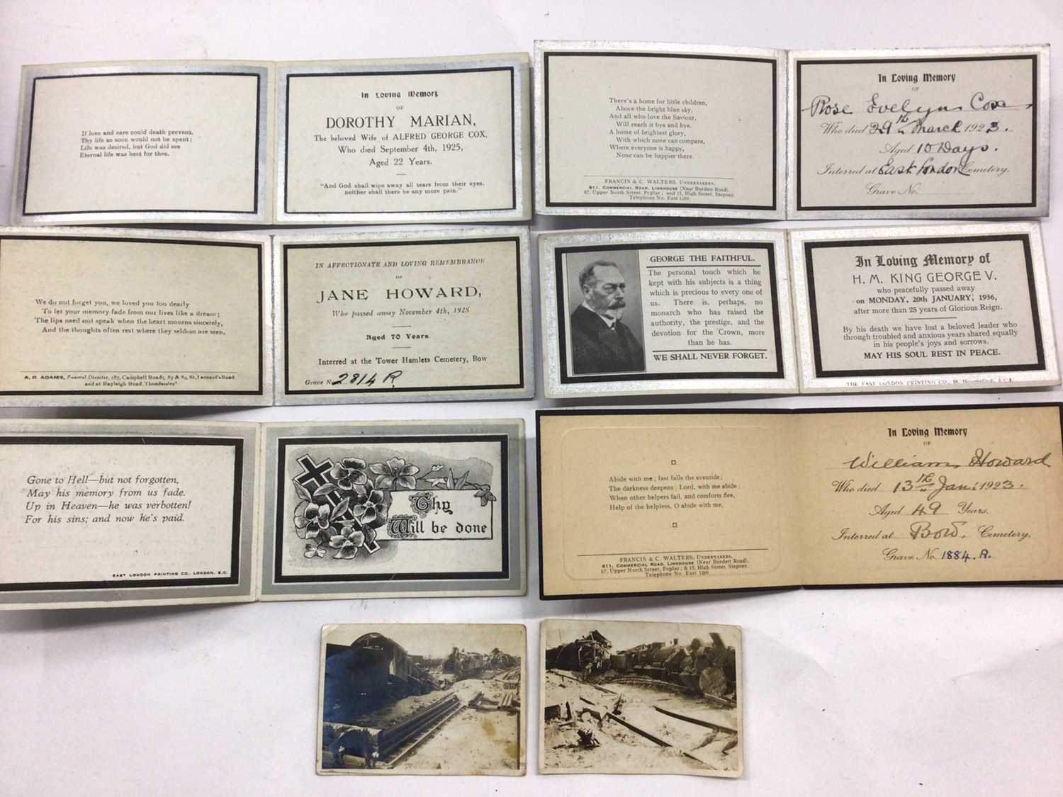 Lot 359 - Collection of 1920s/30s memorial cards