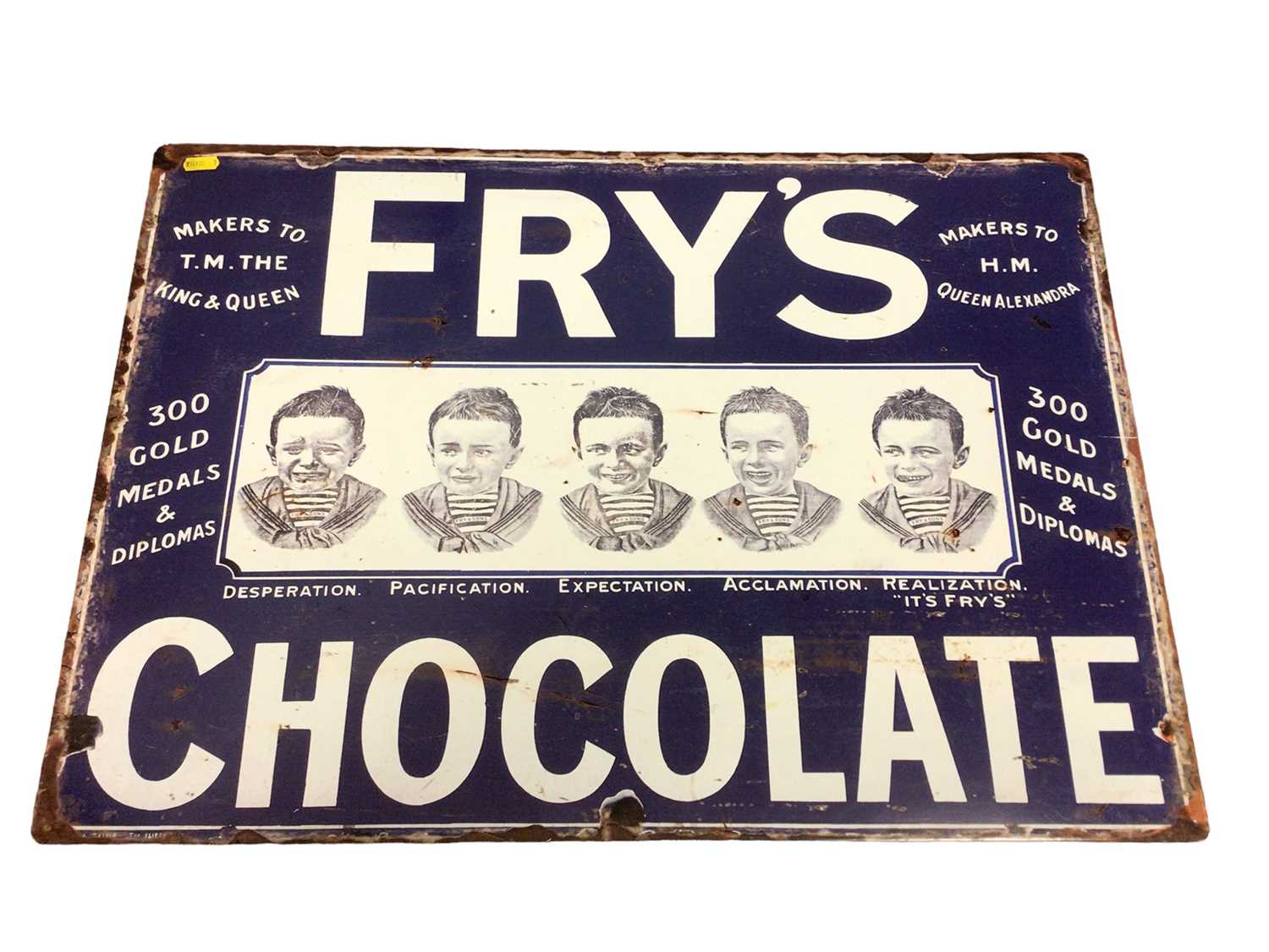 Lot 119 - Reproduction Fry's Chocolate metal sign,