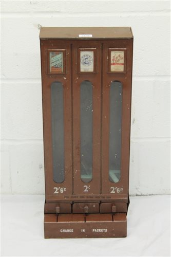 Lot 3406 - Brown cigarette vending machine - white