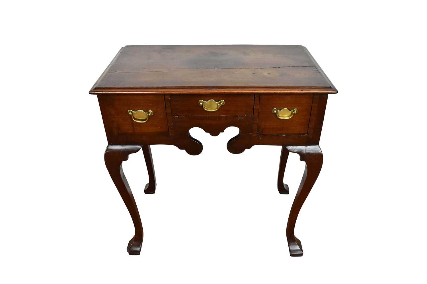 Lot 1315 - 18th century fruitwood lowboy, with moulded