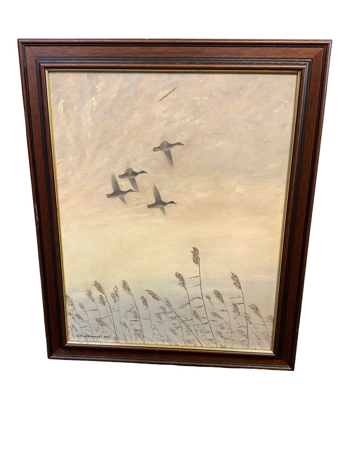 Lot 290 - Two Julian Noverol (b. 1949) oils on board,