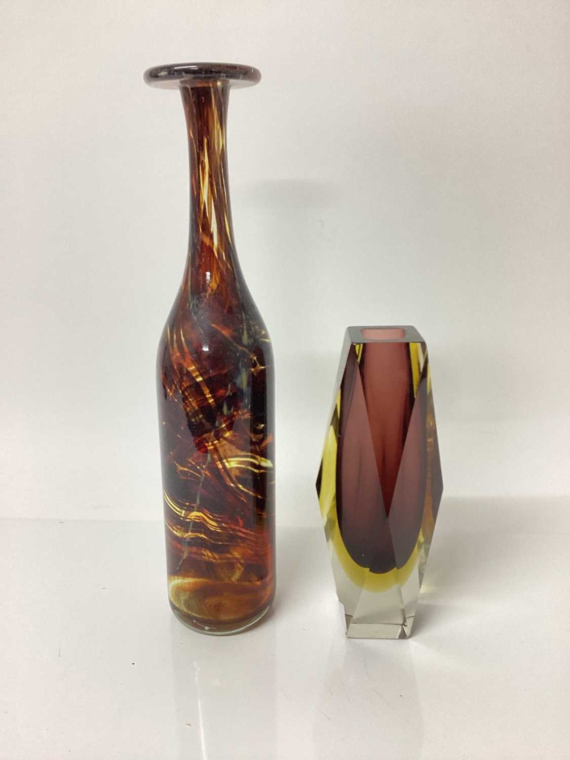 Lot 1143 - Medina Art glass bottle flask and Murano