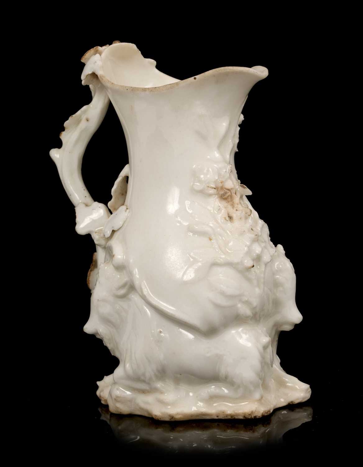 Lot 35 - Rare Chelsea goat and bee milk jug, incised