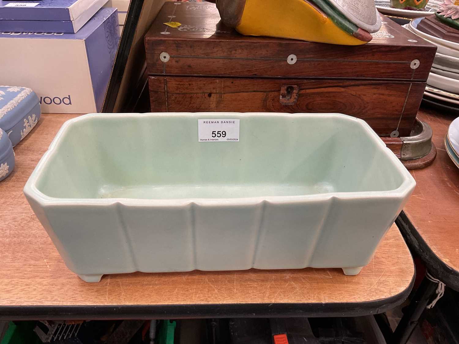 Lot 559 - Unusual Poole Pottery flower trough with