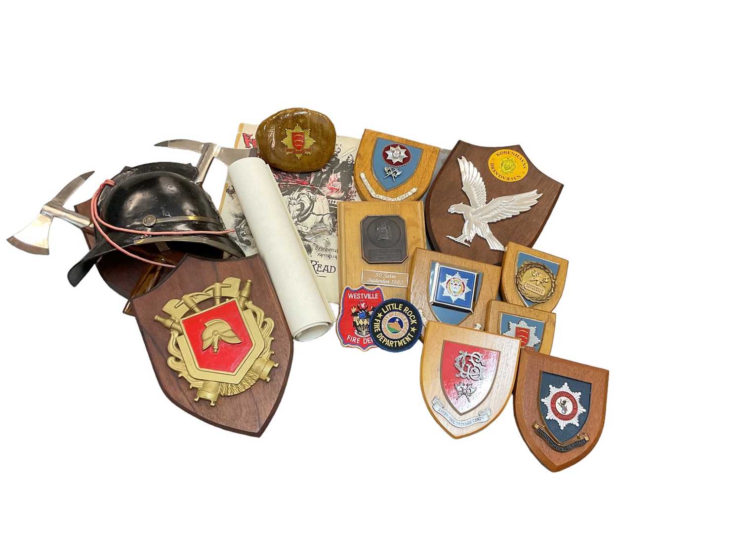 Lot 827 - Collection of Fire Brigade plaques and