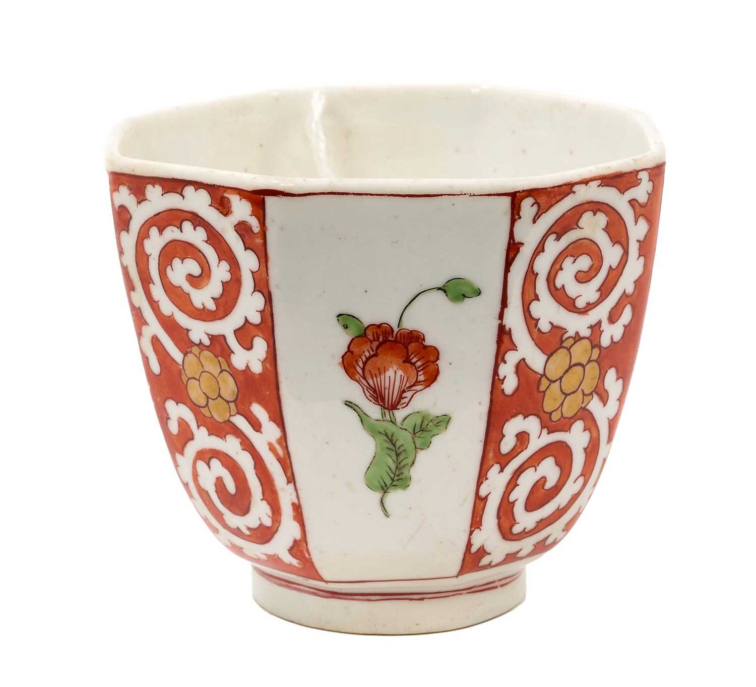 Lot 215 - Chelsea octagonal beaker, painted in