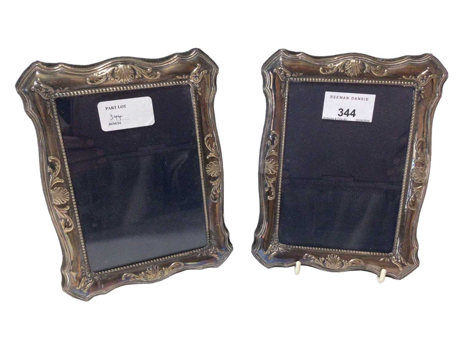 Lot 344 - Pair contemporary silver photograph frames