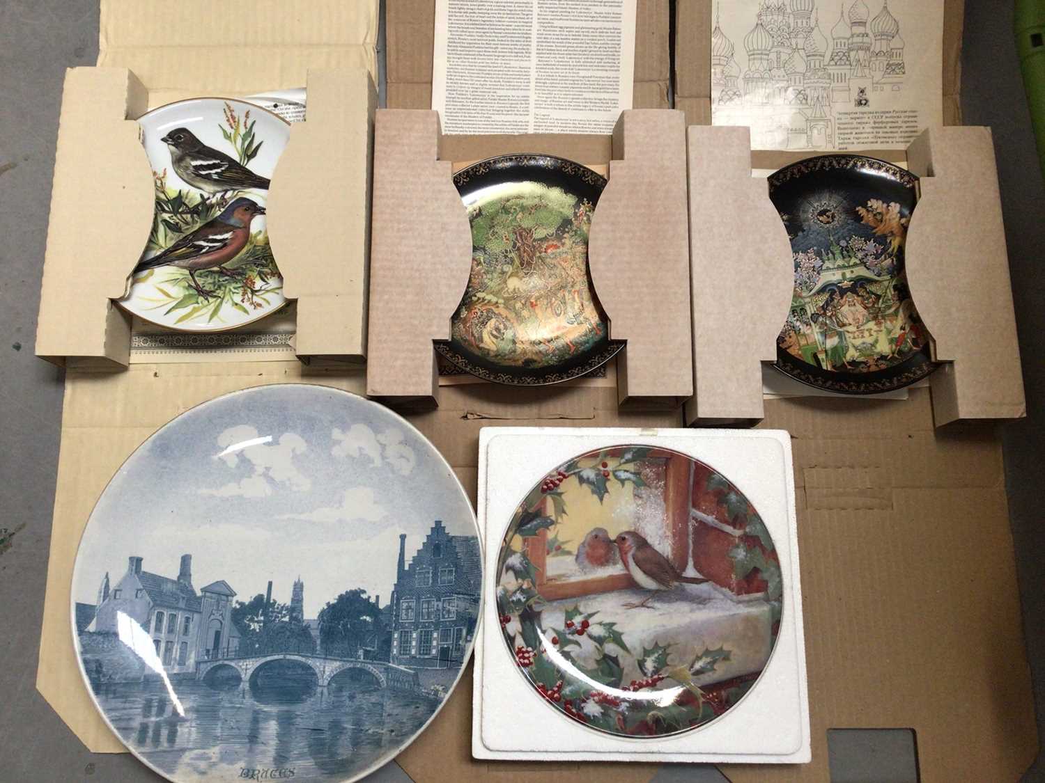 Lot 309 - Five boxes of collectors plates, mostly