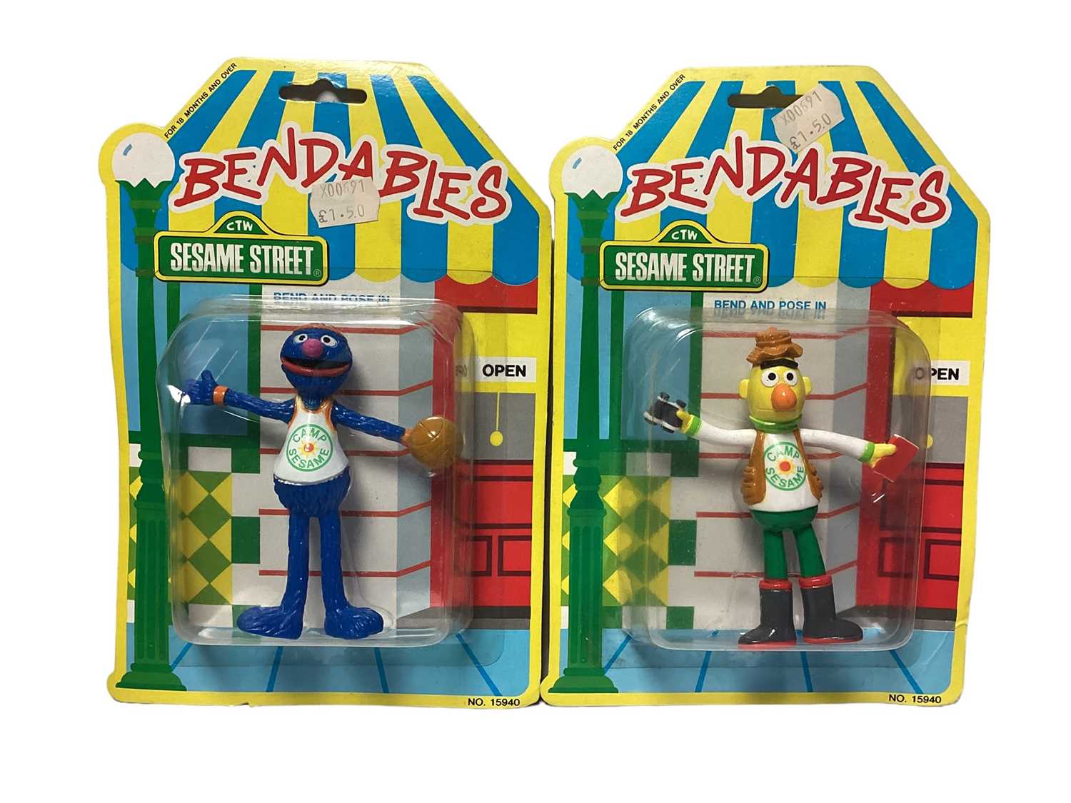Lot 290 - Tara Toy Corp (c1980's) Bendables Sesame