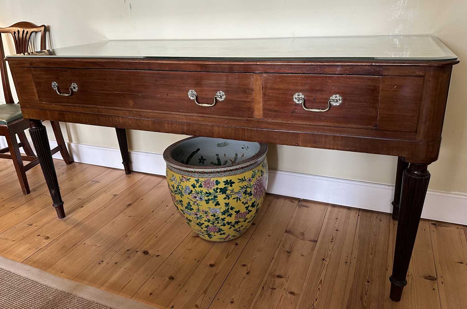 Lot 1482 - Georgian mahogany serving table converted