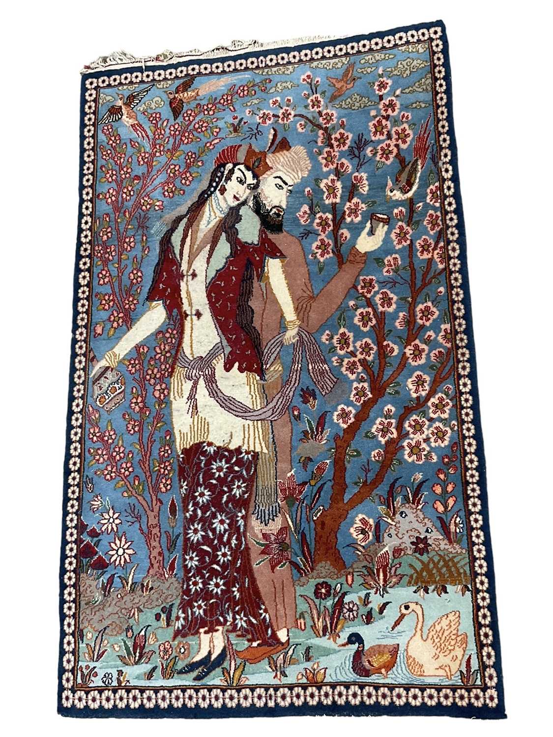 Lot 1296 - Two Iranian rugs together with two similar