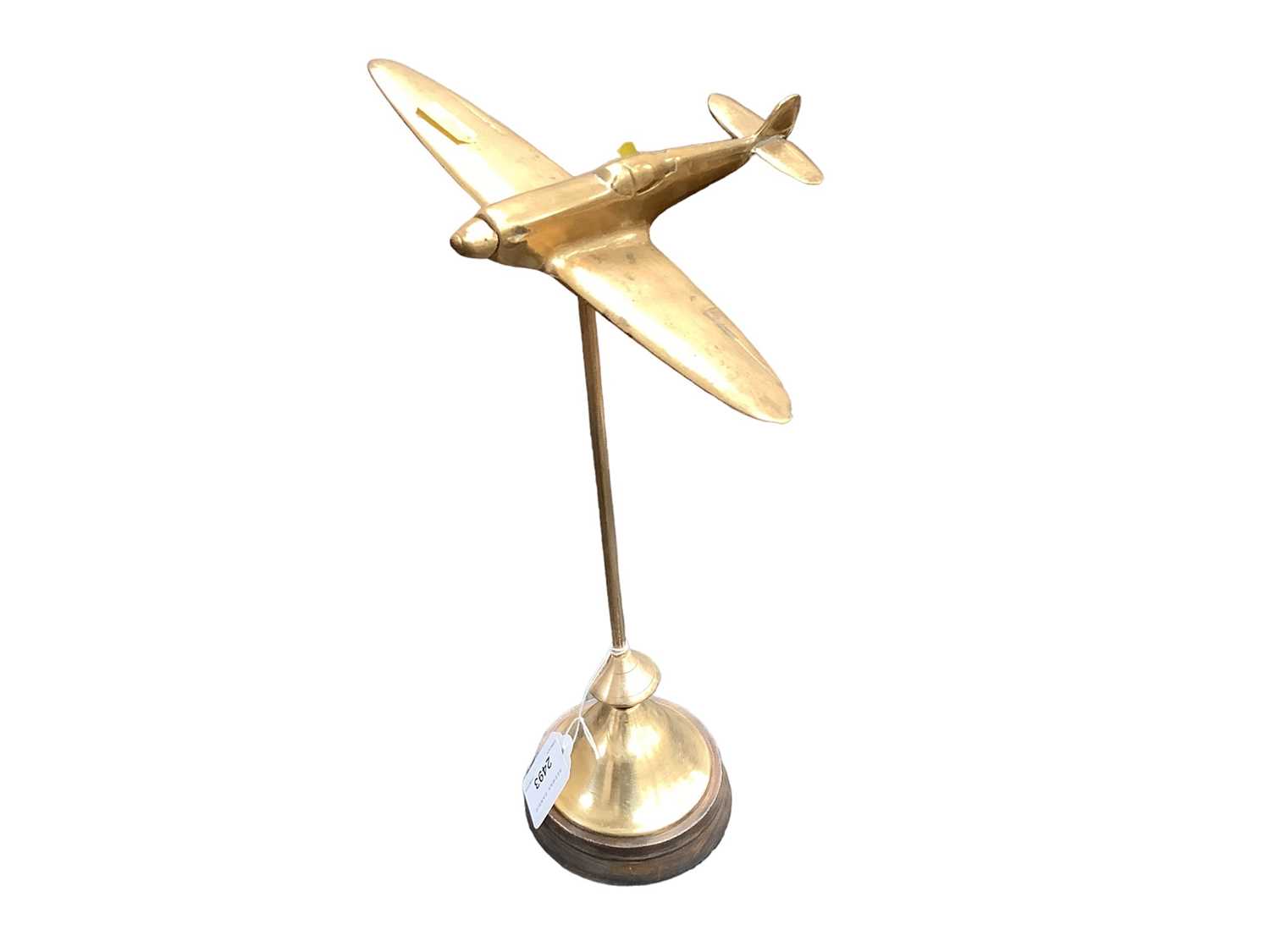 Lot 2493 - Vintage scratch built brass model of a