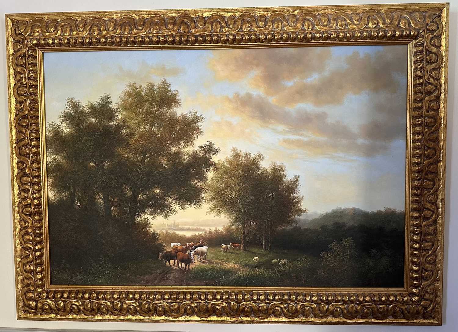 Lot 1004 - Pair of 19th century-style oils on canvas