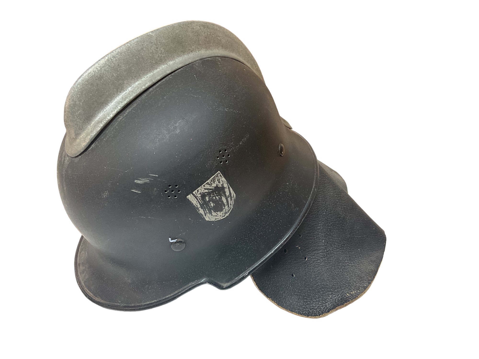 Lot 760 - Nazi M34 pattern Fire Police helmet with