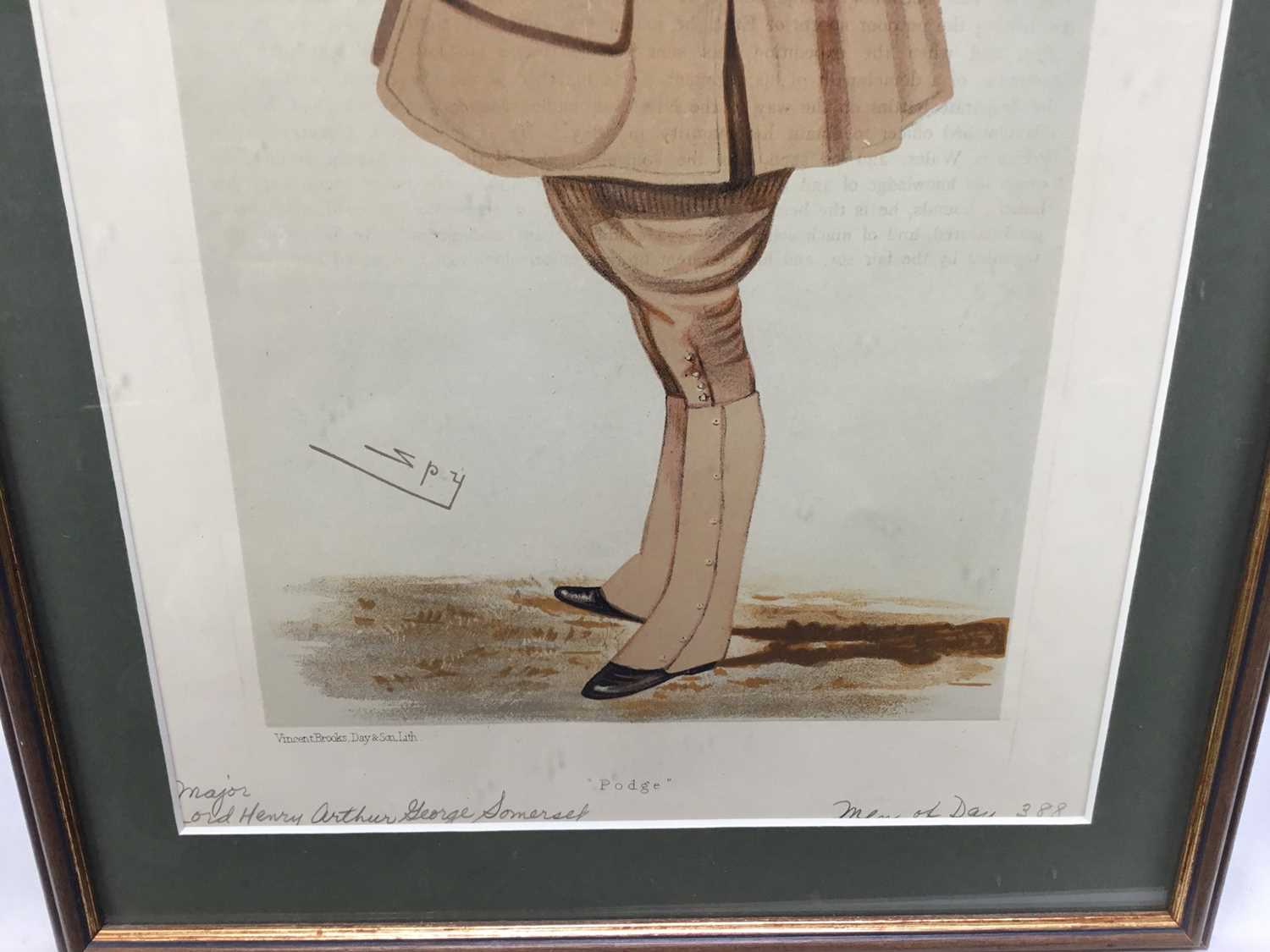 Lot 227 - Victorian Vanity Fair Spy print - Major Lord