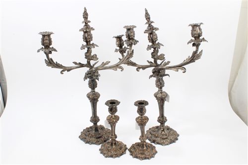 Lot 255 - Pair early 19th century Silverer plate three-