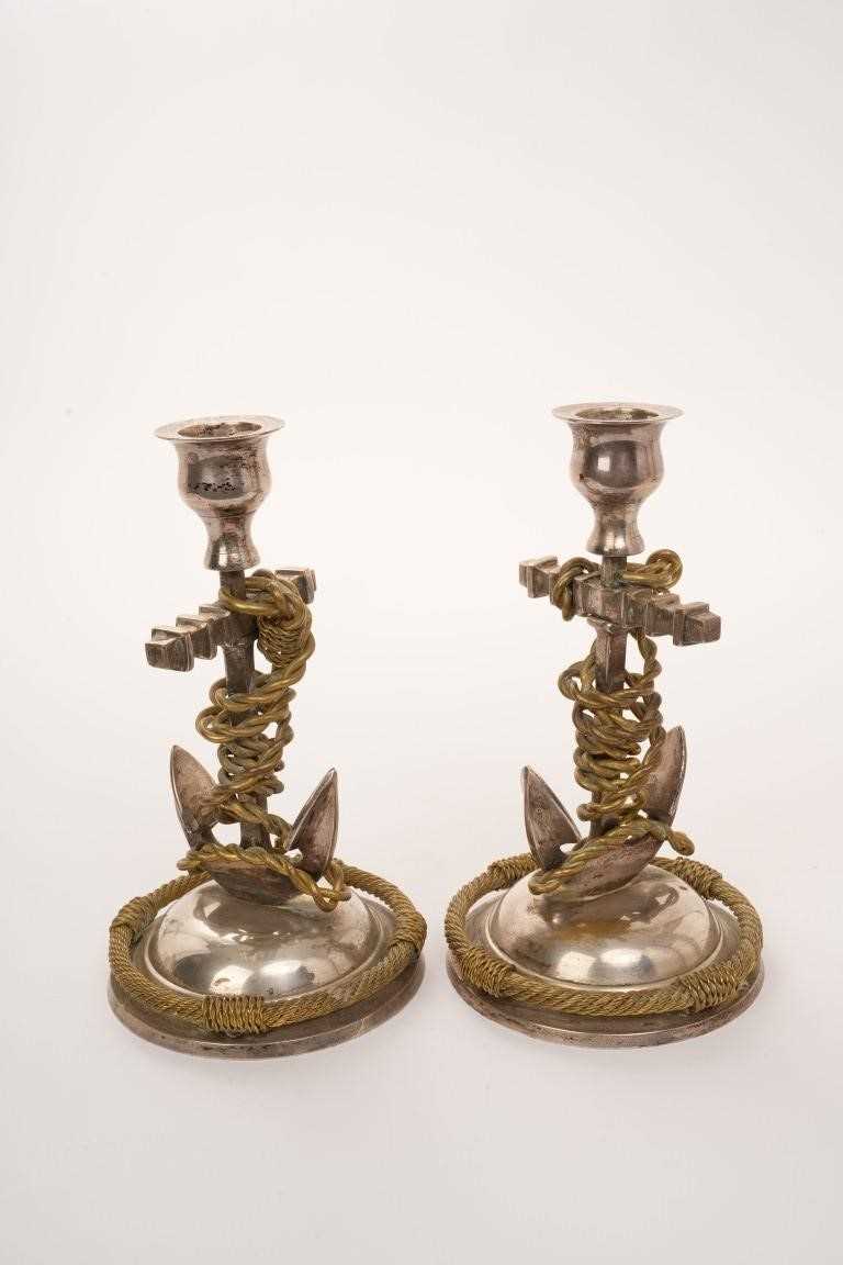 Lot 464 - Pair of unusual novelty silver plated