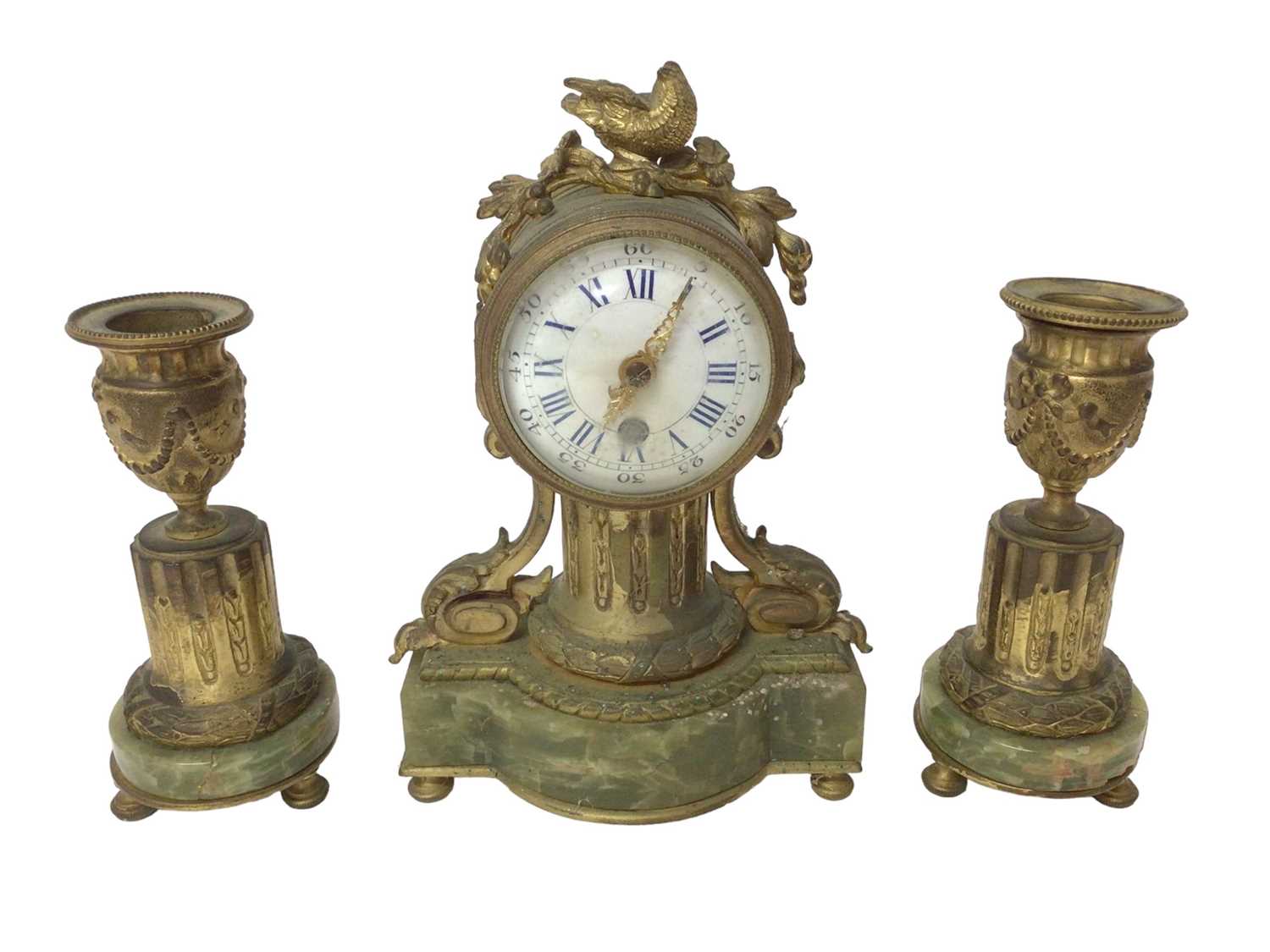 Lot 662 - Early 20th century French desk clock