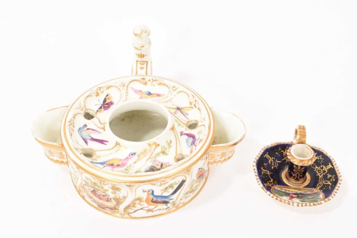 Lot 119 - Regency Derby inkwell and a miniature Spode