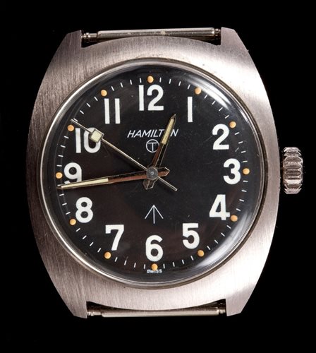 Lot 547 - Hamilton Military wristWatches with circular