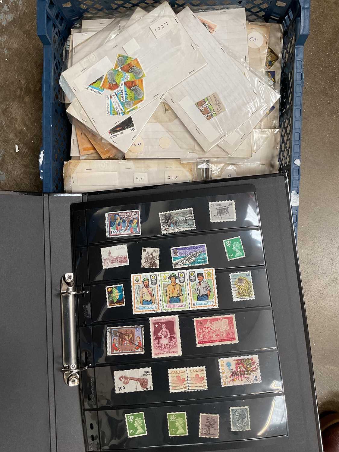 Lot 271 - World stamps in album and loose in packets