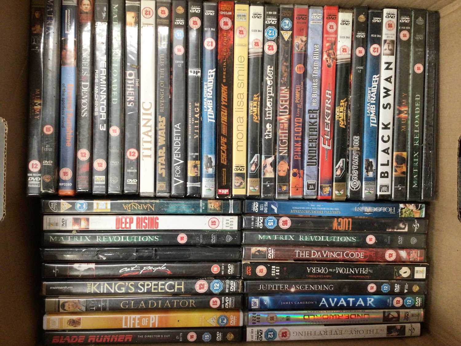 Lot 323 - Six boxes of DVDs including boxed sets and