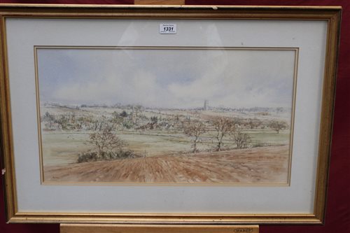 Lot 1331 - Terry Jeffrey, watercolour - view of