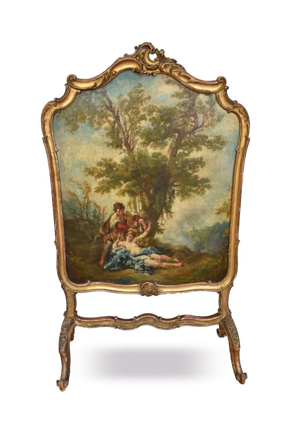 Lot 1340 - 18th century style gilt and painted rococo