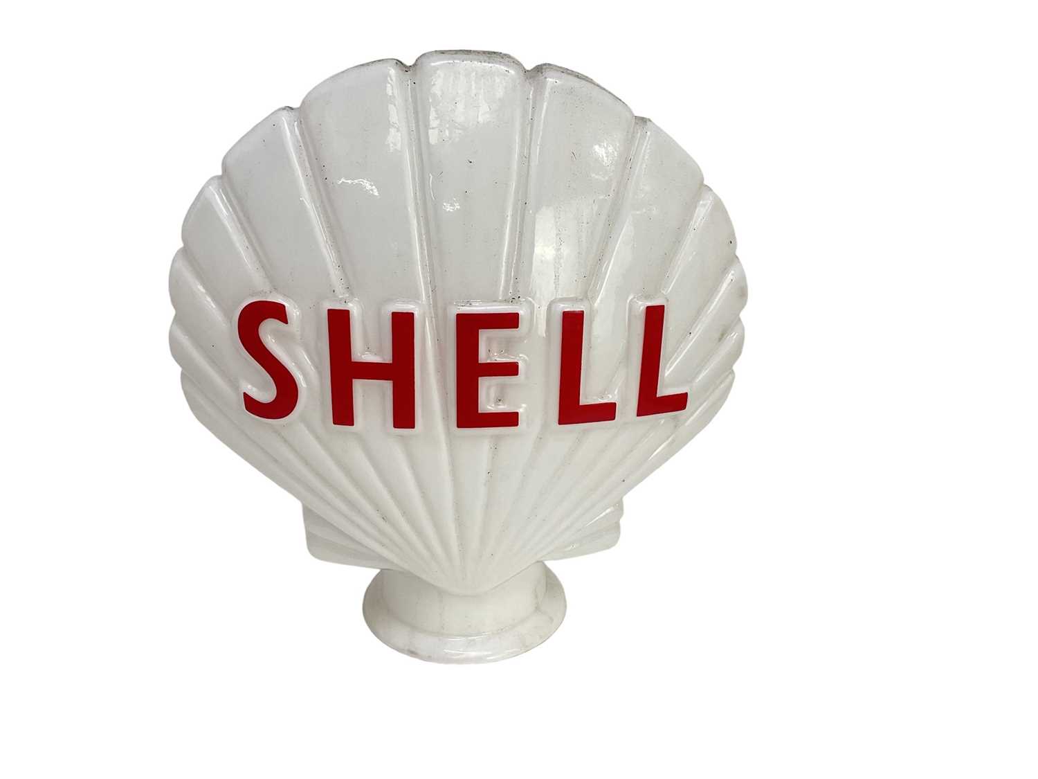 Lot 70 - Reproduction shell glass petrol station globe,