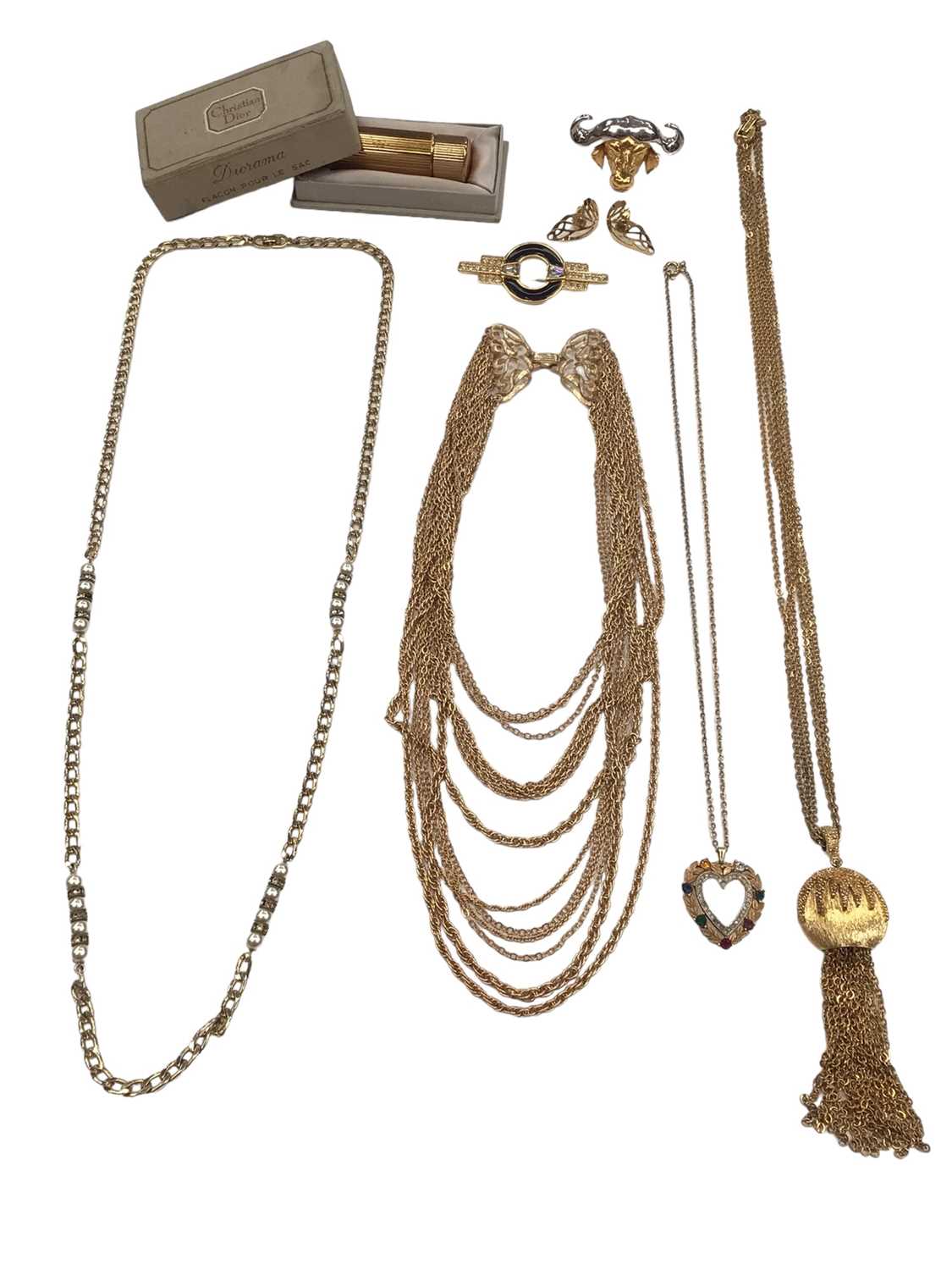 Lot 21 - Vintage Christian Dior gilt metal and