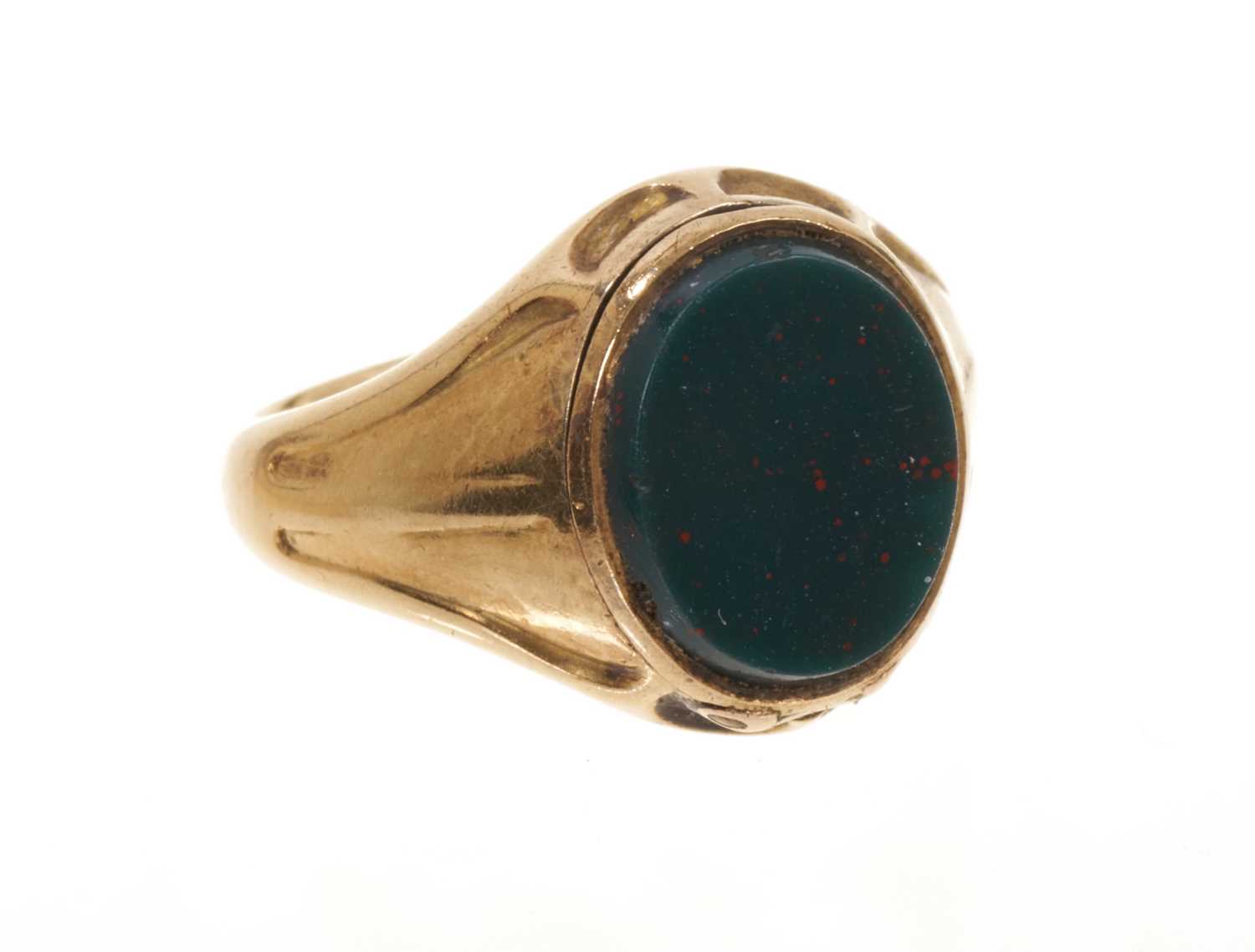 Lot 548 - Late Victorian gold and bloodstone poison