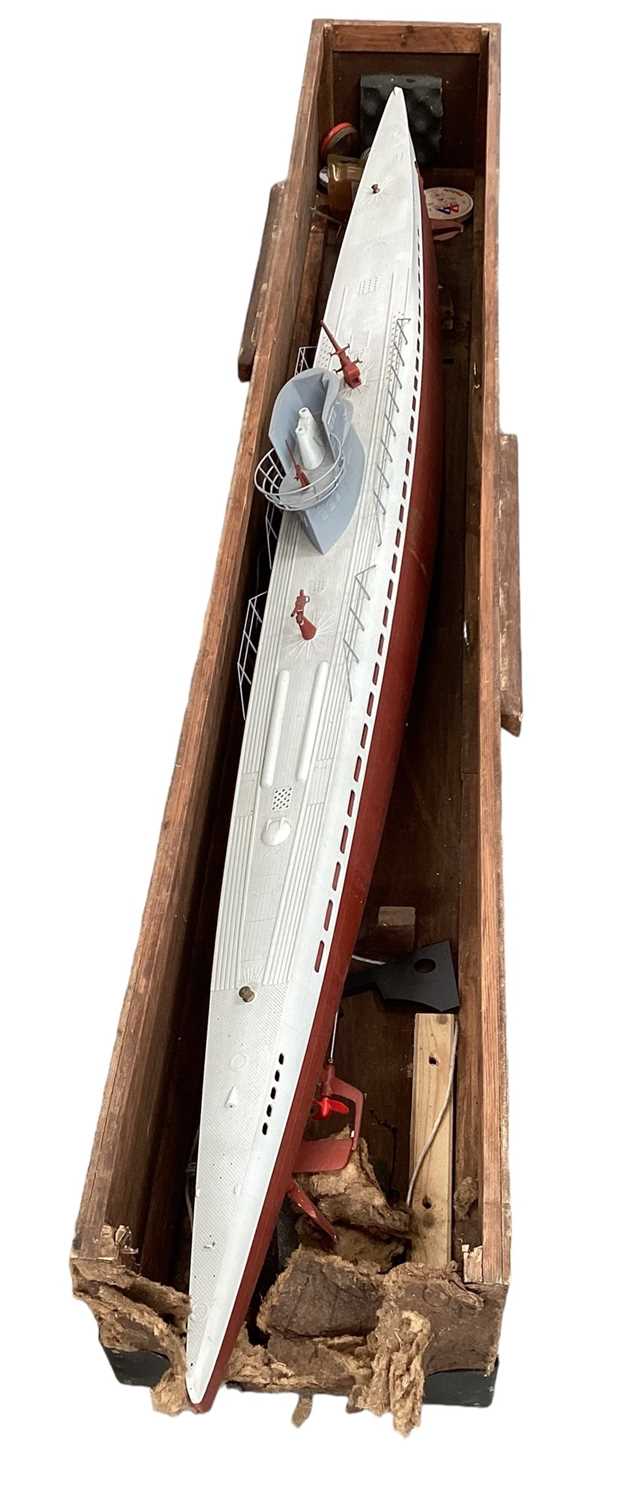 Lot 2659 - Large and heavy model of a German U-Boat,