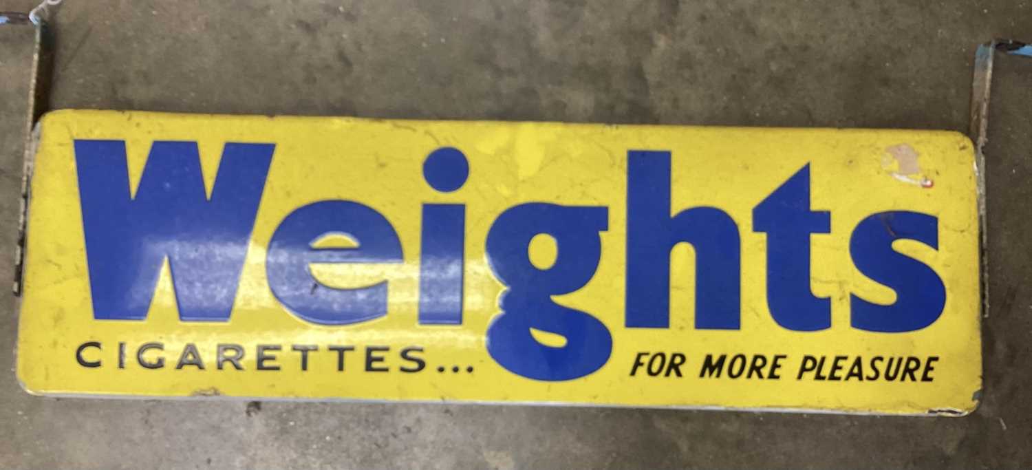 Lot 2667 - Enamel advertising: 'Weights