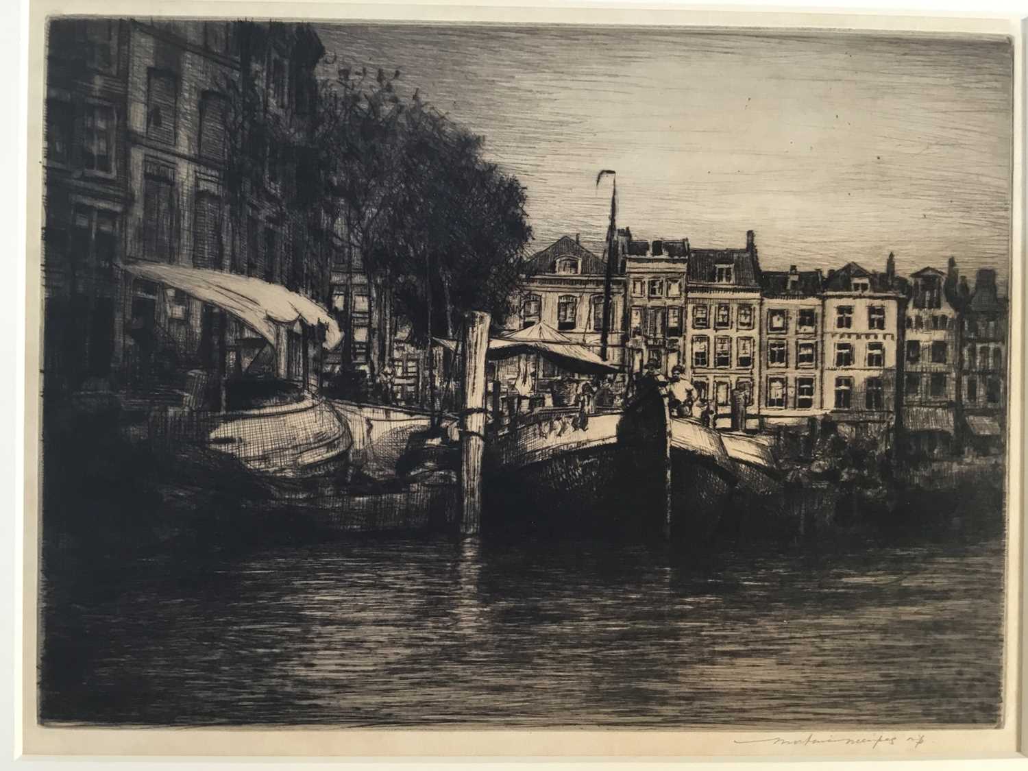 Lot 158 - Mortimer Menpes, etching of Amsterdam