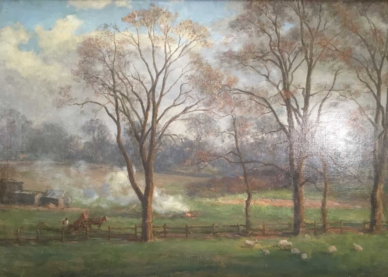 Lot 116 - Alfred Morgan, oil on canvas, Distant view