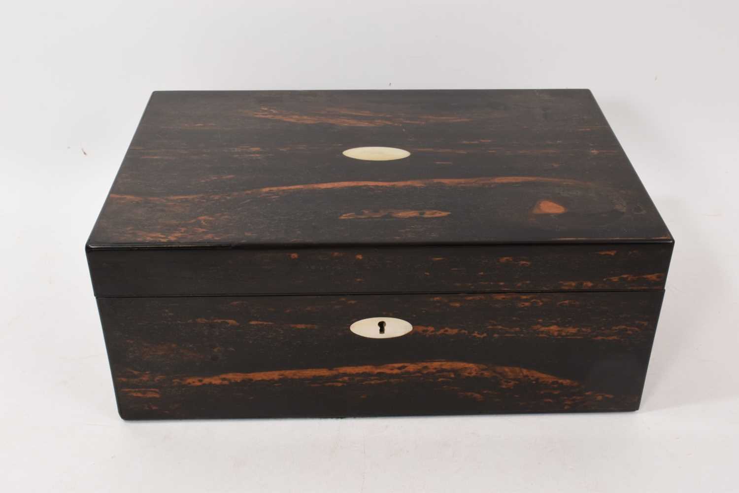 Lot 1174 - Early Victorian coromandel writing box with